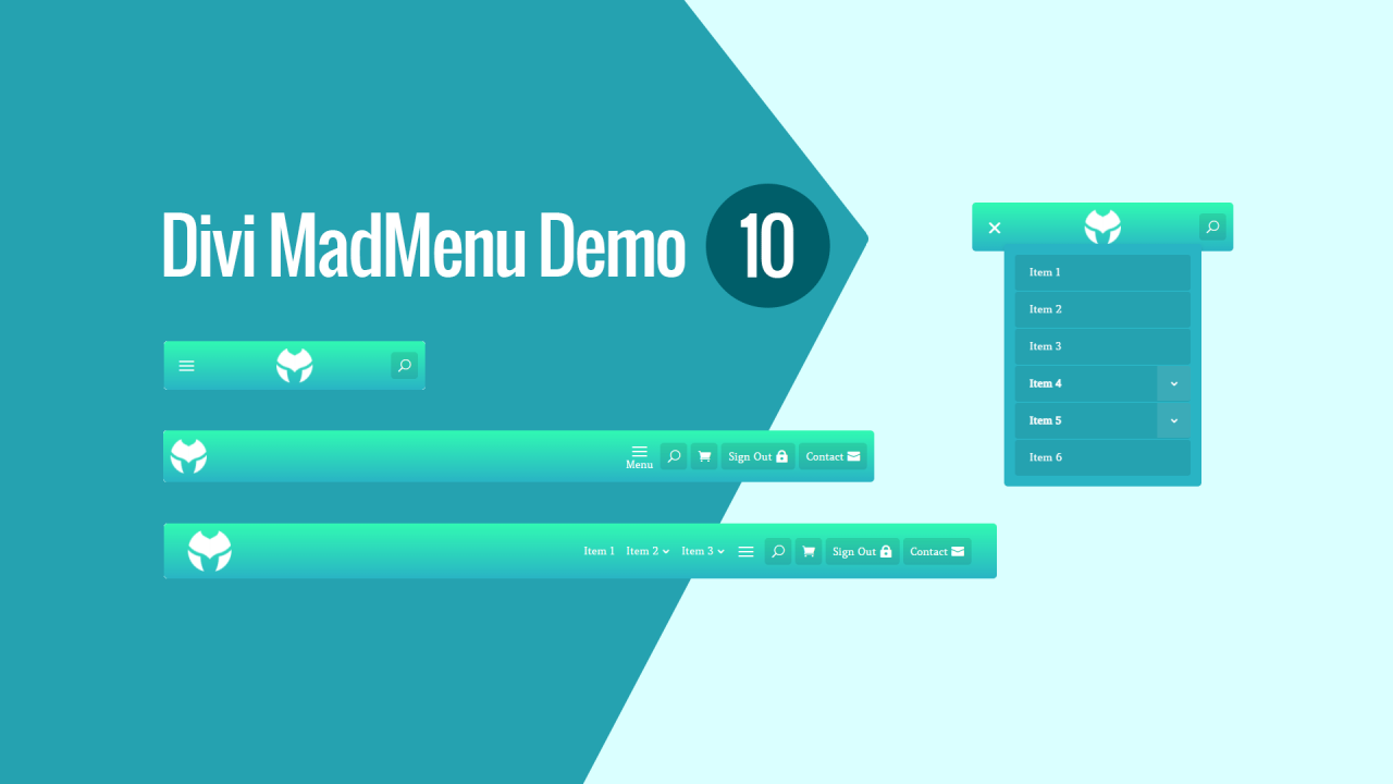 Divi MadMenu Demo 10 - Divicio.us Demos