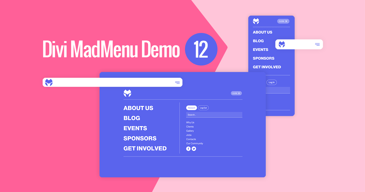 Divi MadMenu Demo 12 - Divicio.us Demos