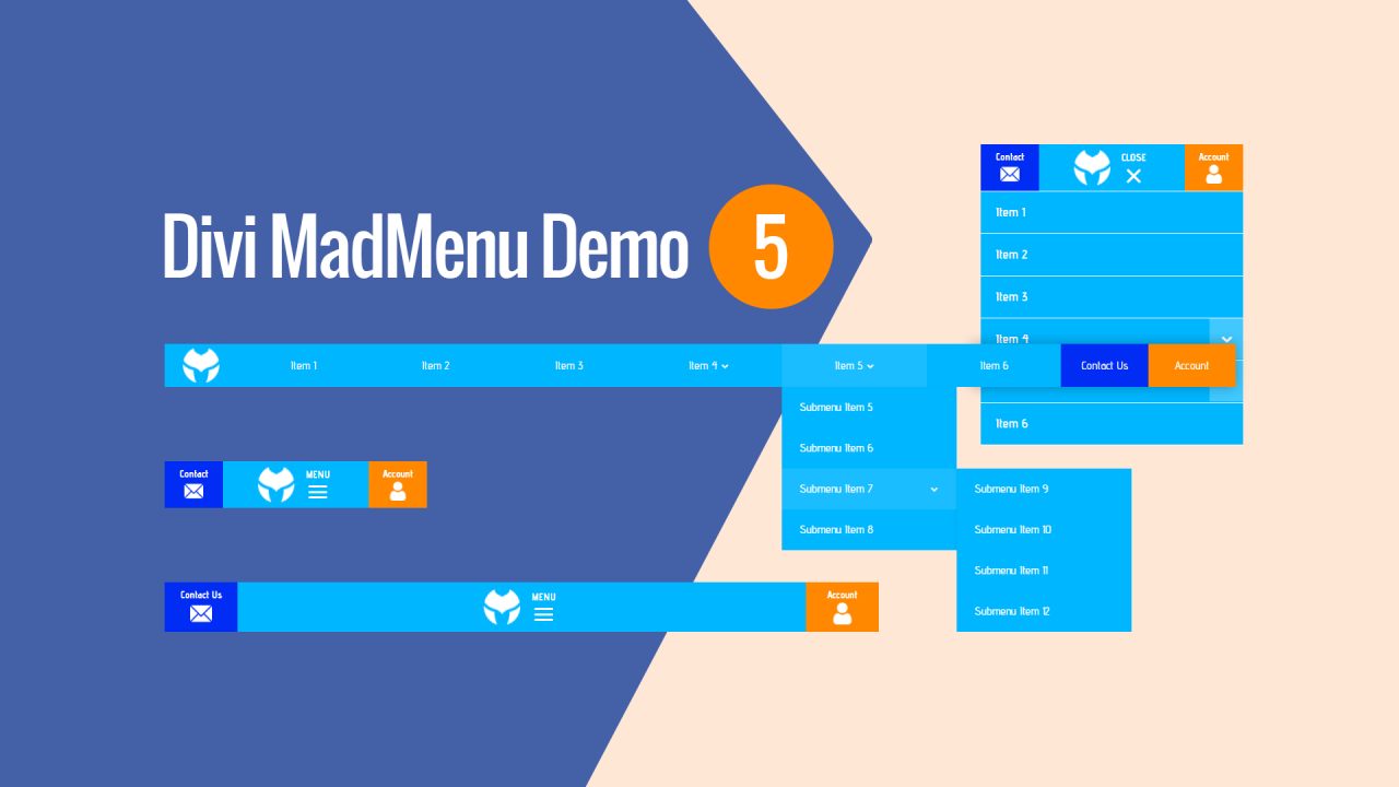 Divi MadMenu Demo 5 - Divicio.us Demos