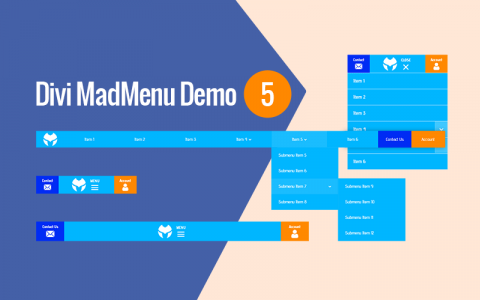 Divi MadMenu Demos - Divicio.us Demos