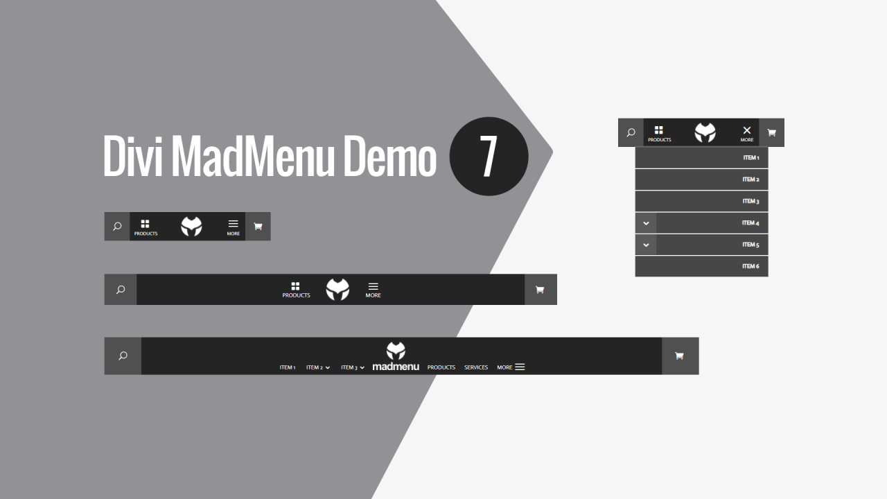 Divi MadMenu Demo 7 - Divicio.us Demos