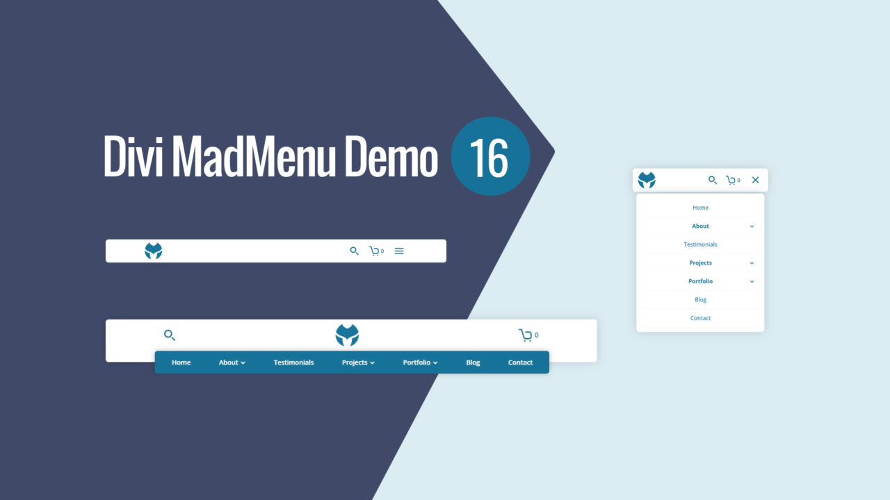 Divi MadMenu Demo 16 - Horizontal Header - Divicio.us Demos